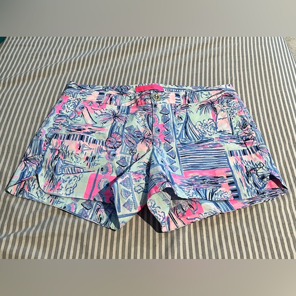 Lilly Pulitzer | Shorts | Nwt Lilly Pulitzer Addie Stretch Ruffle ...